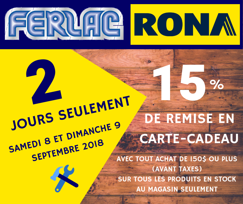 15 POURCENT 1 Ferlac Quincaillerie